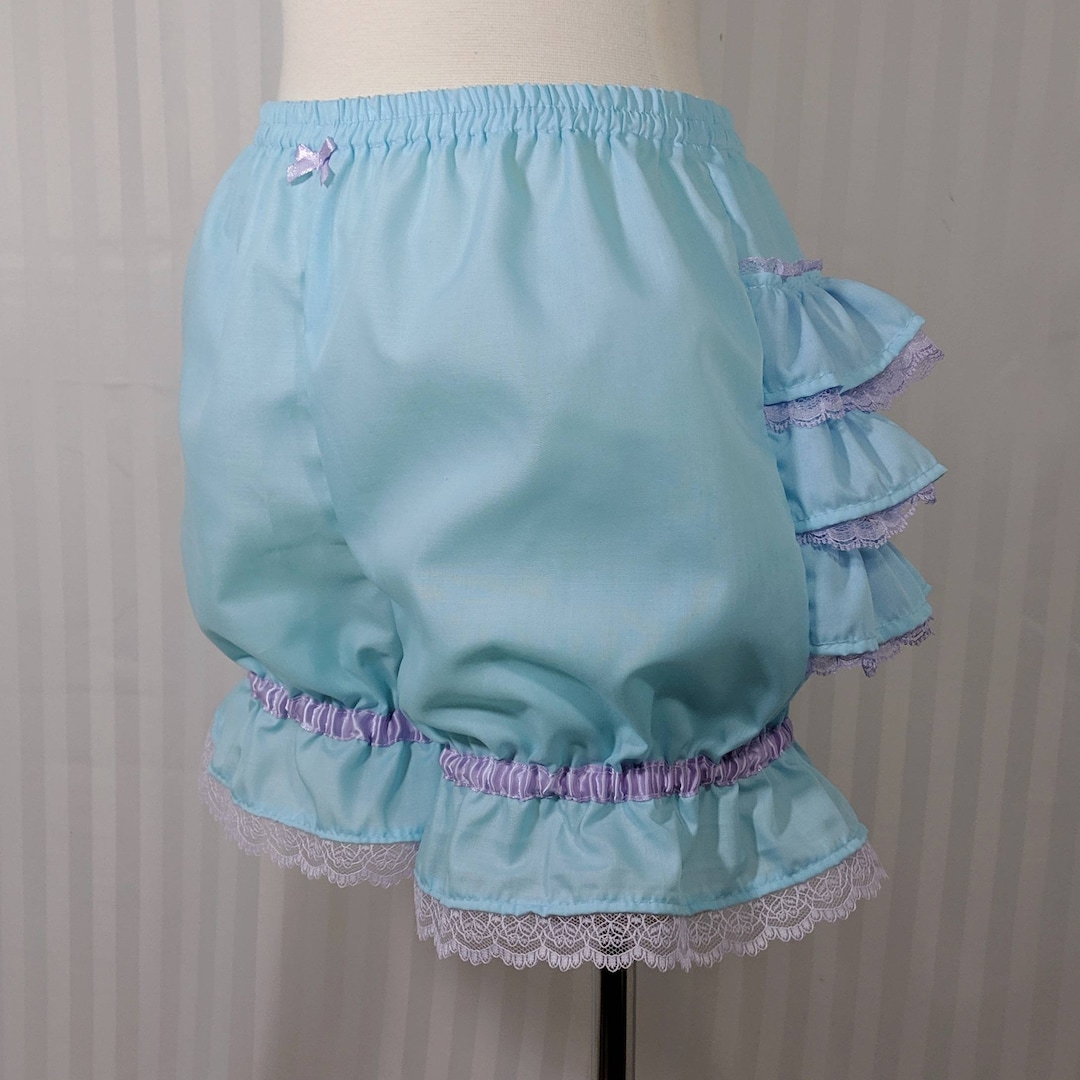 Light Blue Fancy Ruffle Short Mini Bloomers Fairy Decora Pop - Etsy
