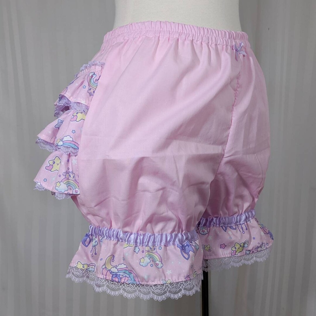 Cute Bat Melty Moon Fancy Ruffle Short Mini Bloomers-- Kawaii Fairy ...