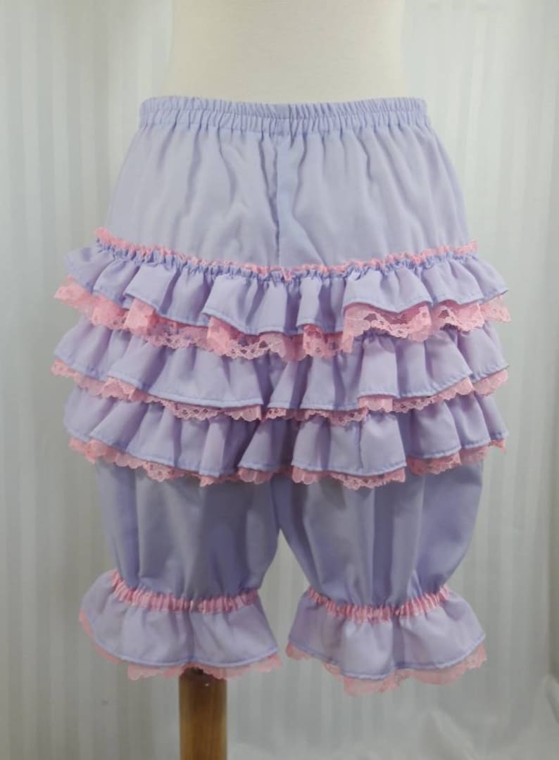 Choose Your Color Fancy Ruffle Knee Length Bloomers Fairy Decora Pop ...