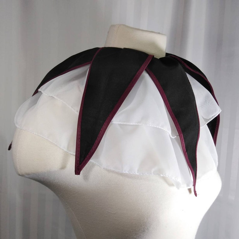 Black and White Mardi Gras Jester Clown Neck Ruffle Only - Etsy