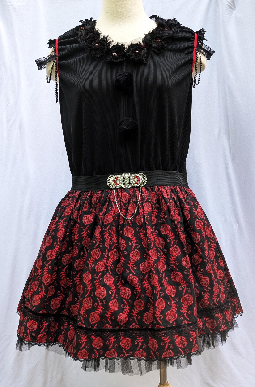VK Freakshow Goth Paisley Clown Kei Clowncore Clown Halloween Costume ...