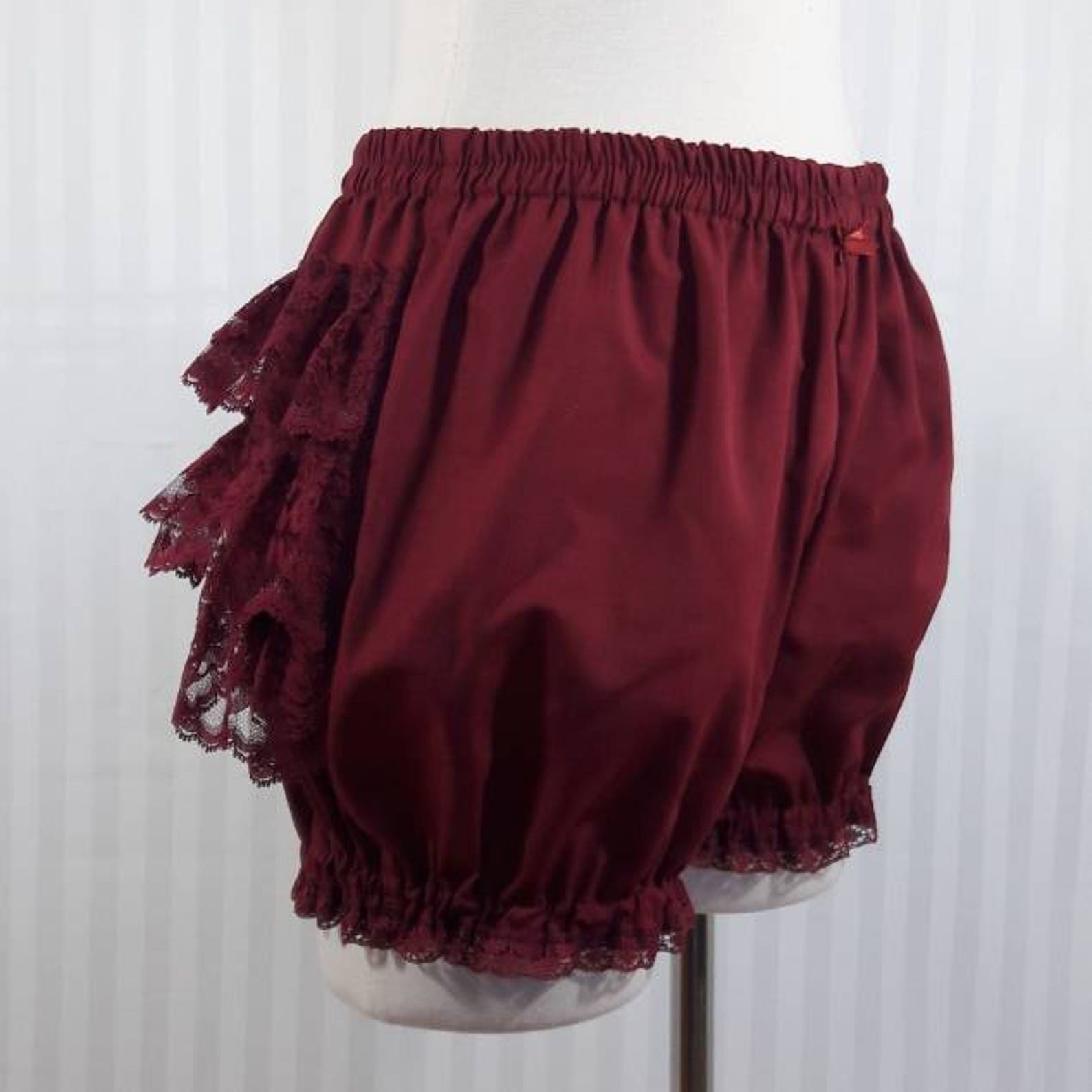 Burgundy micro mini steampunk lolita bloomers adult women | Etsy