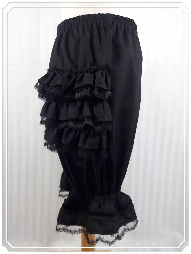 Black Fancy Ruffle Knee Length Bloomers Steampunk Lolita Adult - Etsy
