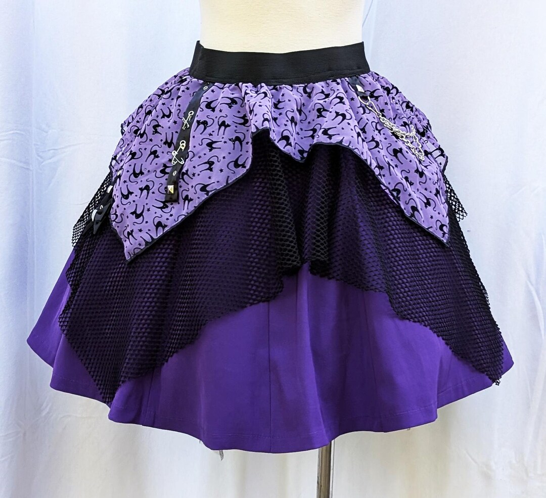 Gothic Halloween Visual Kei Spooky Punk Skirts Size Large X-large - Etsy