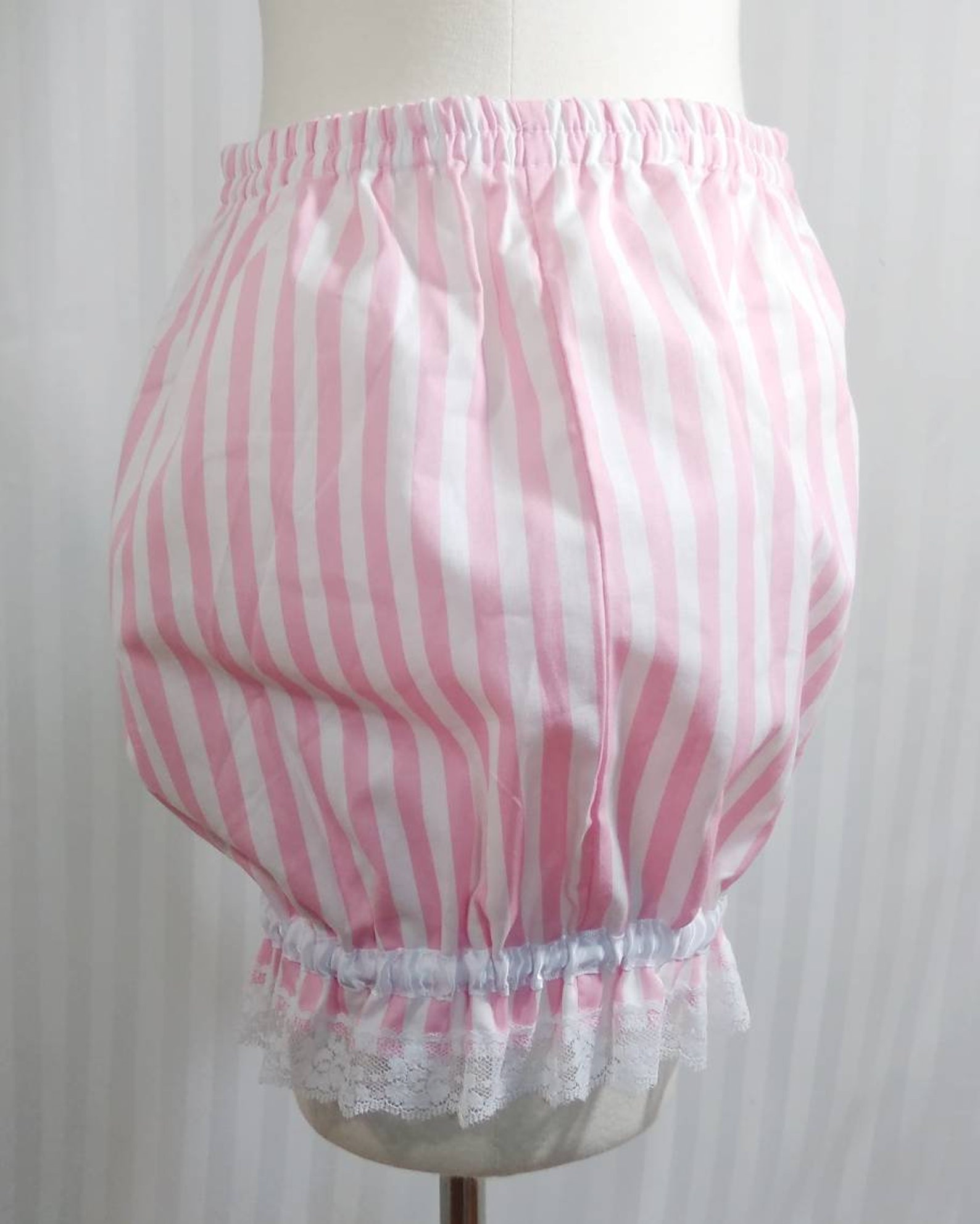 Pink Striped Fairy Kei Pastel Micro Mini Lolita Bloomers | Etsy