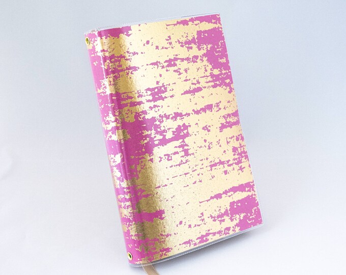 Paperback Book Cover Hot Pink Gold Metallic Brushstroke - Etsy