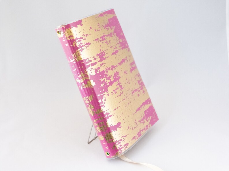 Paperback Book Cover Hot Pink Gold Metallic Brushstroke - Etsy