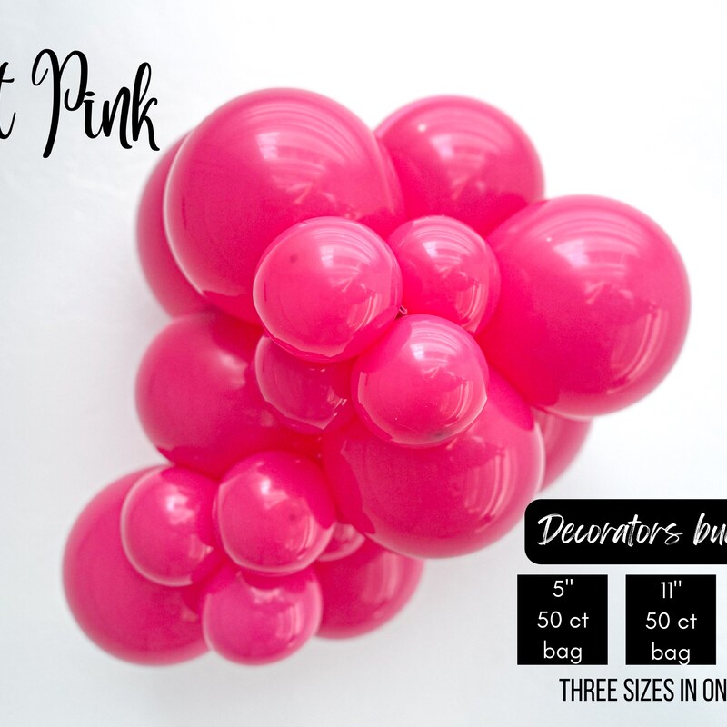 Hot Pink Balloon Garland - Etsy