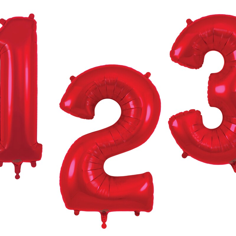 Red Number 1 Balloon - Etsy