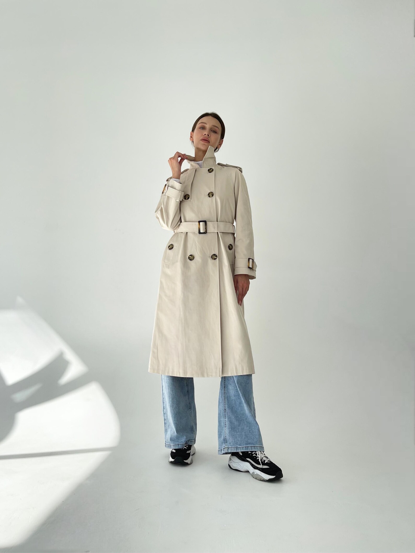 Ivory Trench Coat, Trench Coat Women, Long Oversized Trench Coat ...