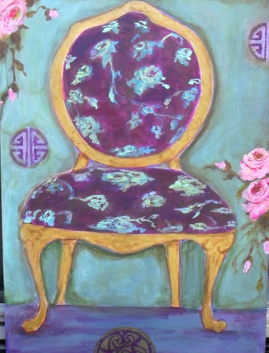Purple Chair (print) - Etsy