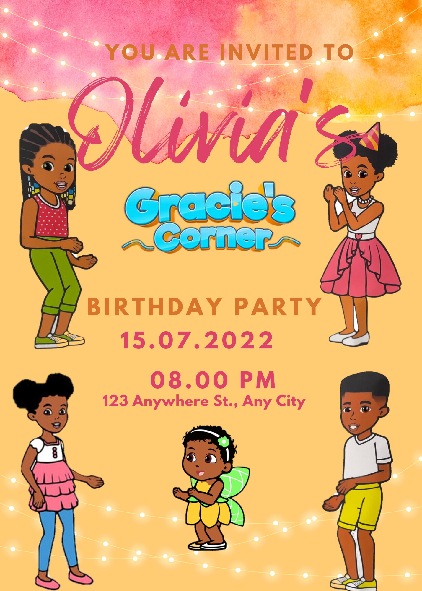 Gracies Corner Themed Birthday Invitations - Etsy