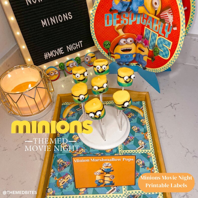 Minions Themed Movie Night Decor Birthday Party Decor Party Snack Ideas ...