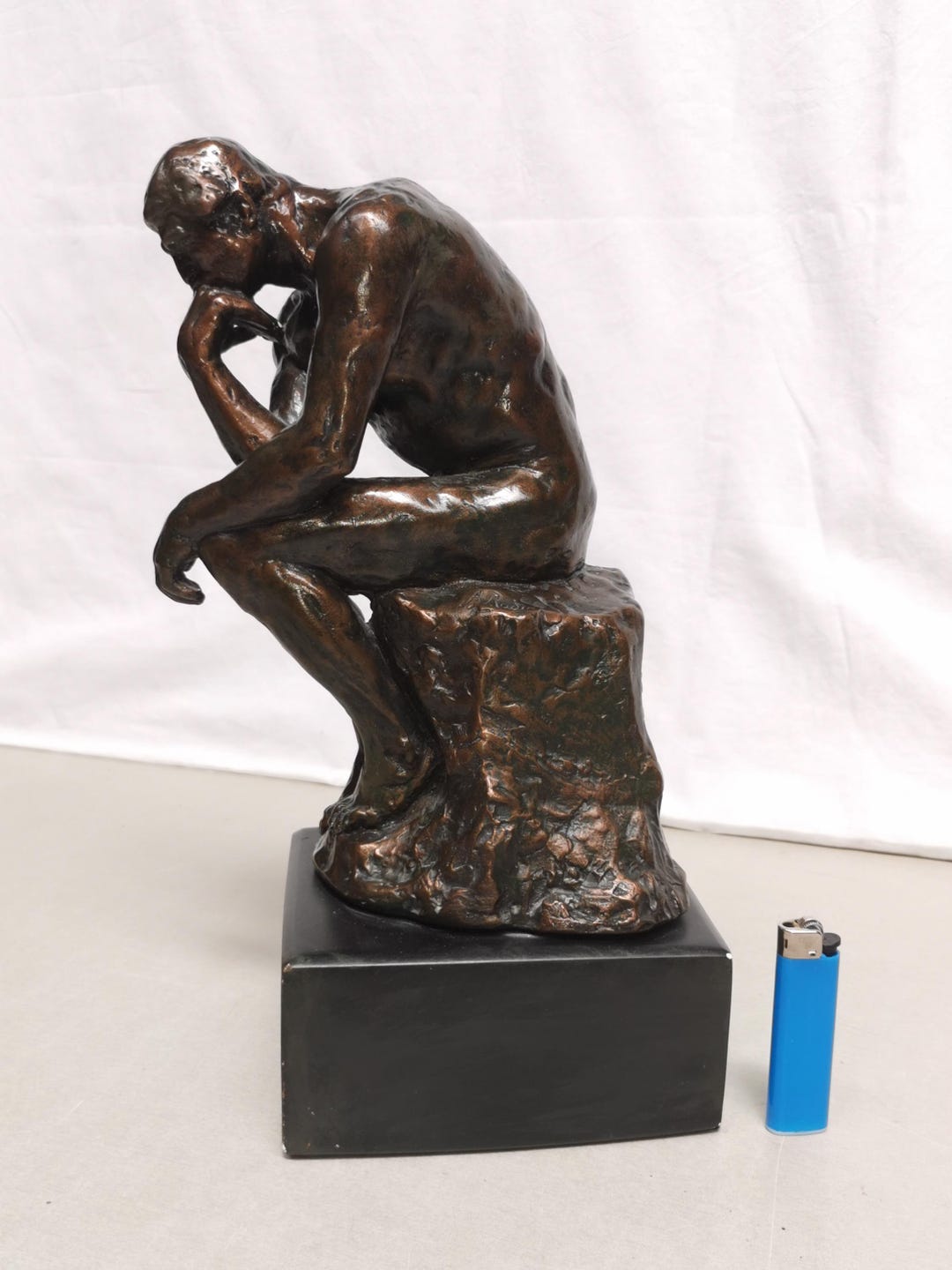 Statue of the Thinker by RODIN. 33 Cm, Beautiful Patina Effect. ALVA 81 ...