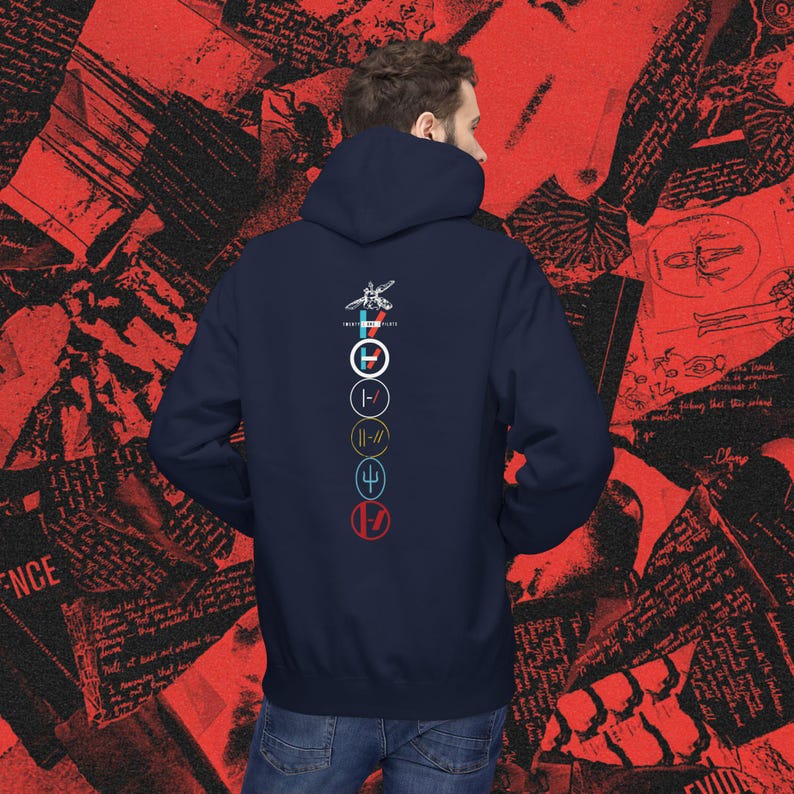 Twenty One Pilots Drag Path + All Eras Unisex Hoodie, Front & Back ...