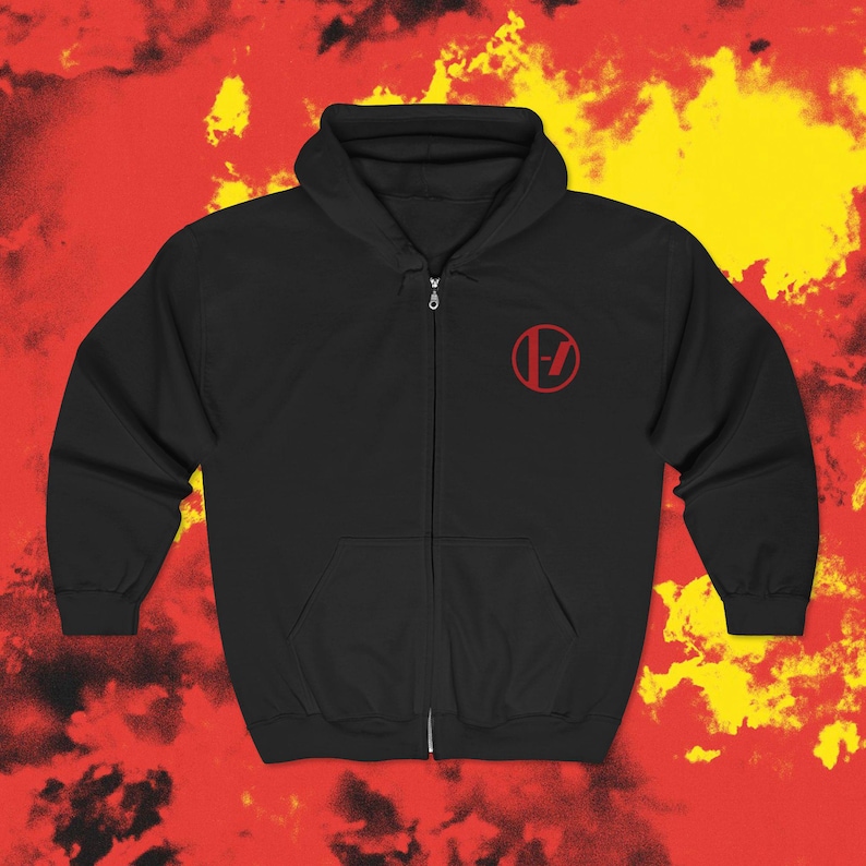 Twenty One Pilots Clancy Mask Unisex Full Zip Hoodie, Front and Back ...