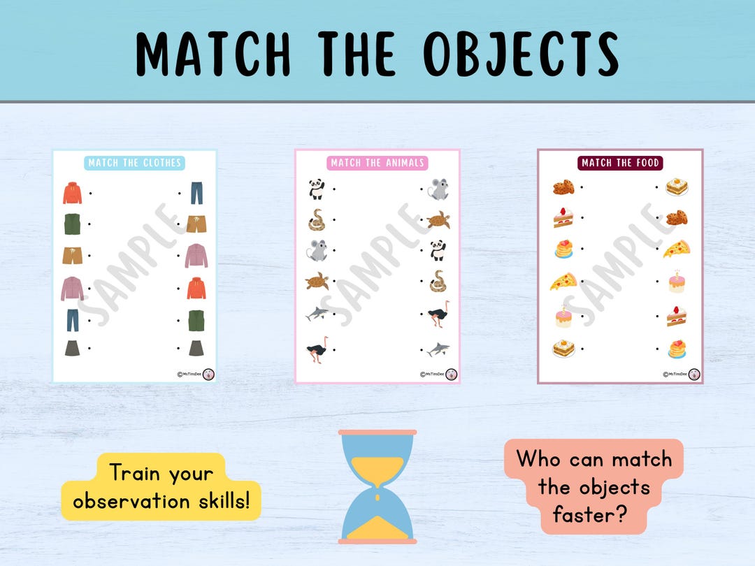 Match the Objects | Observation Skills | Critical Thinking | Fun ...