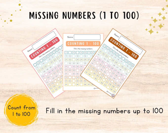 Buy Write the Missing Numbers 1 to 100 / Preschool / Kindergarten ...