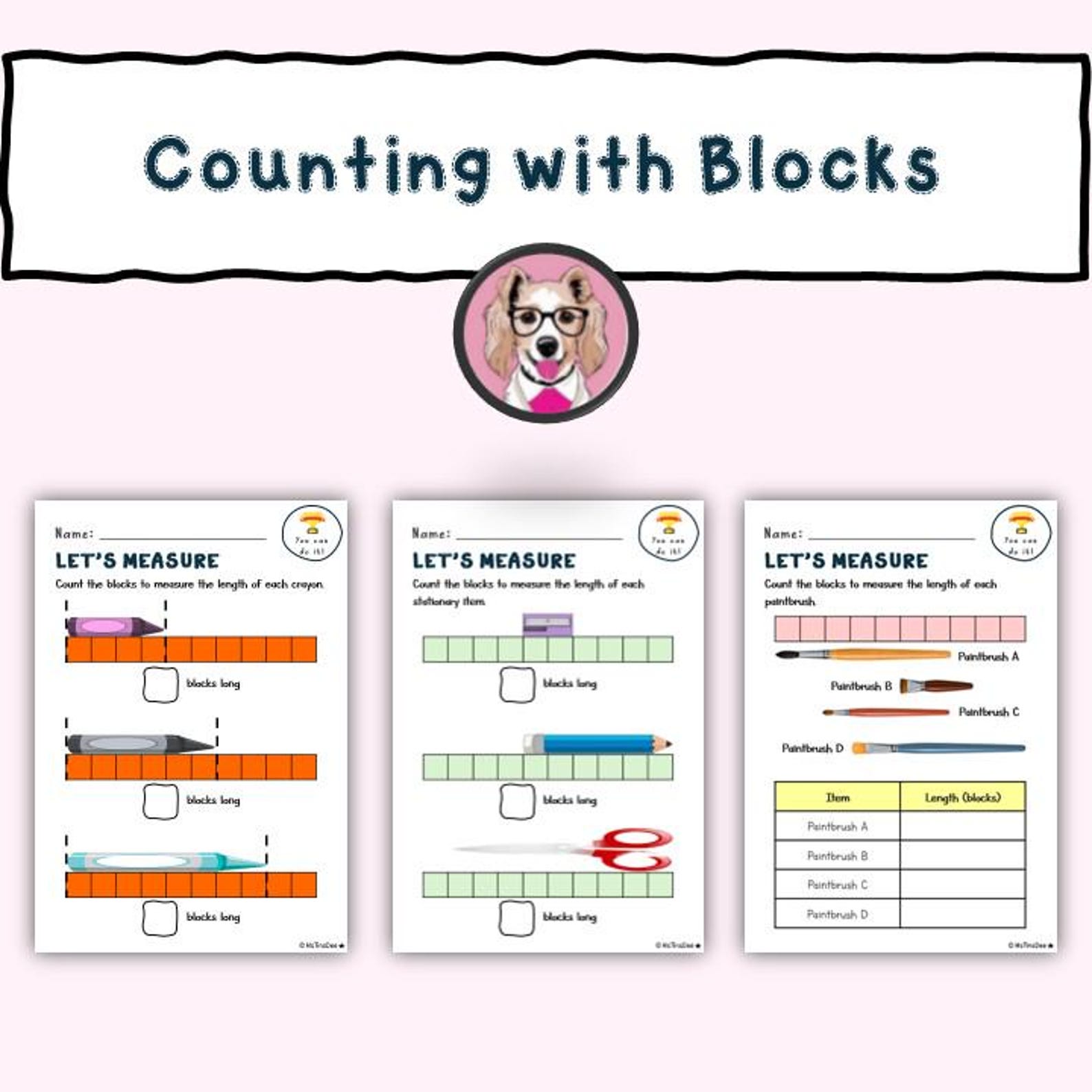 Length | Non-standard Units of Measurement | Measurement | Worksheet ...