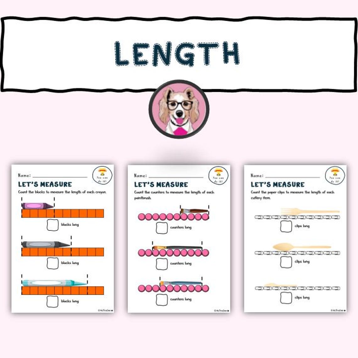 Length | Non-standard Units of Measurement | Measurement | Worksheet ...