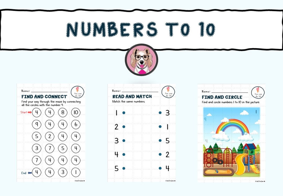 Numbers to 10 | Number Recognition | Number Maze | Hidden Numbers ...