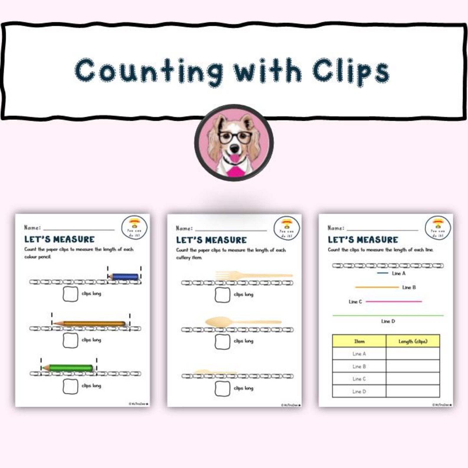 Length Non-standard Units of Measurement Measurement Worksheet ...