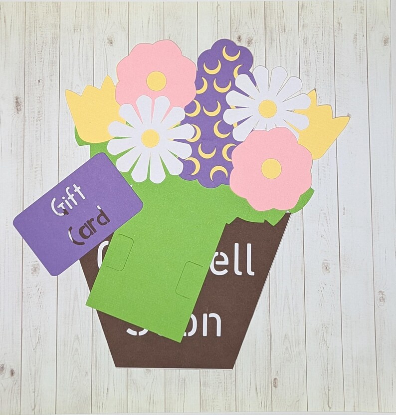 Custom Flower Bouquet Gift Card Holder - Thanks, Get Well Soon ...