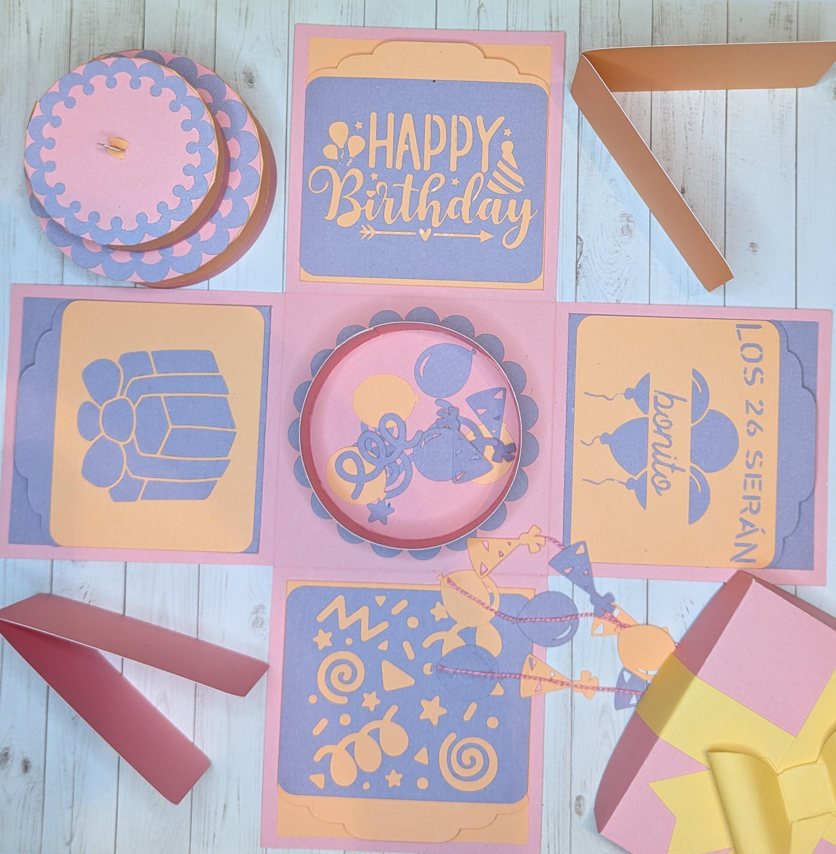 Custom Birthday Exploding Box for Gift Cards or Money - Etsy