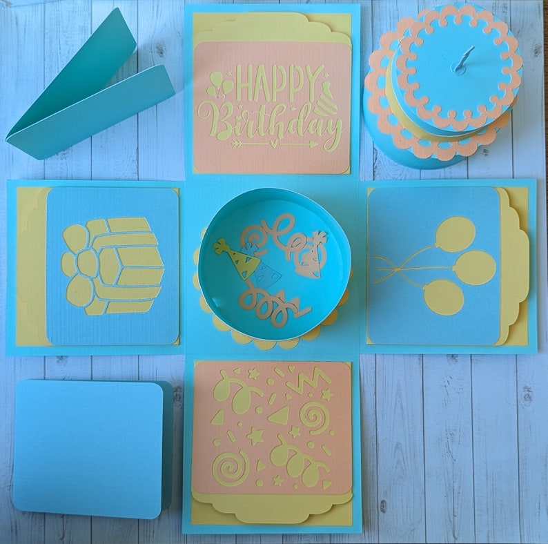 Custom Birthday Exploding Box for Gift Cards or Money - Etsy