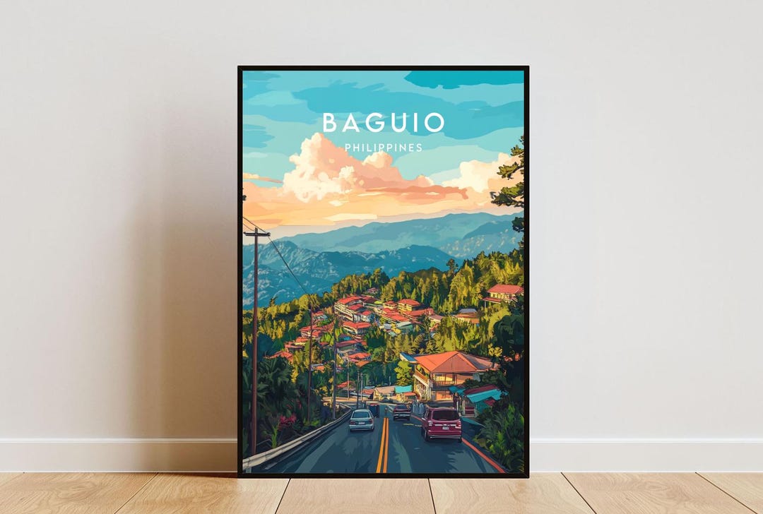 Baguio Travel Print - Philippines, Baguio Poster, Philippines Poster ...