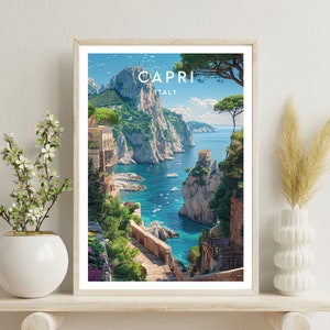 Capri Travel Print - Italy, Capri Poster, Italy Poster, Travel Wall Art ...