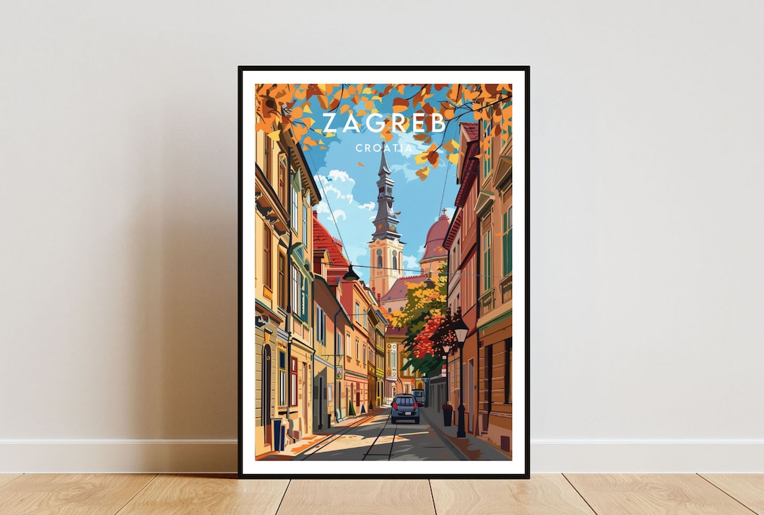 Zagreb Travel Print - Croatia, Zagreb Poster, Croatia Poster, Travel ...