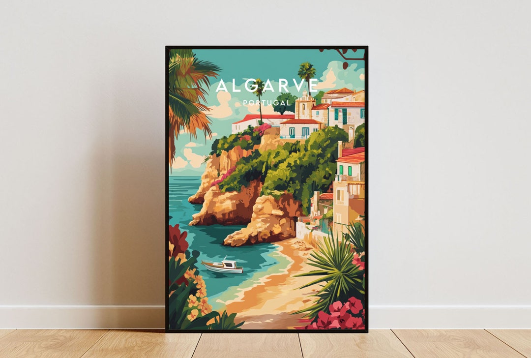 Algarve Travel Print - Portugal, Algarve Poster, Portugal Poster ...