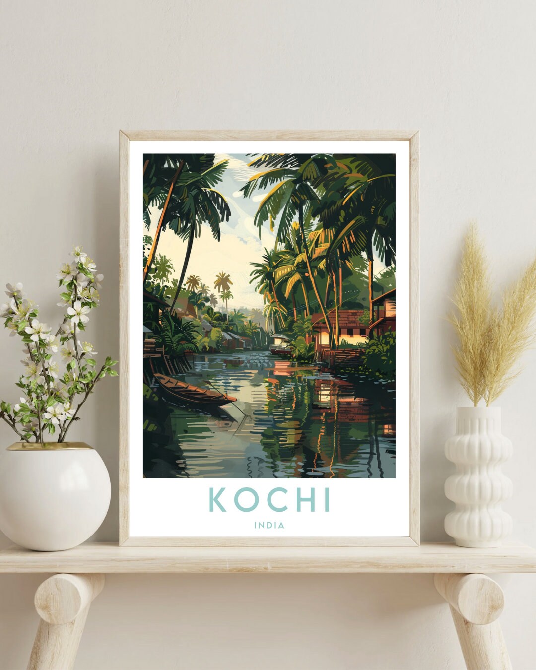 Kochi Travel Print India, Kochi Poster, India Poster, Travel Wall Art ...