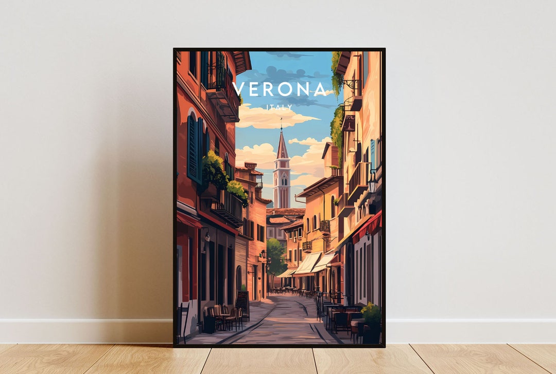 Verona Travel Print - Italy, Verona Poster, Italy Poster, Travel Wall ...