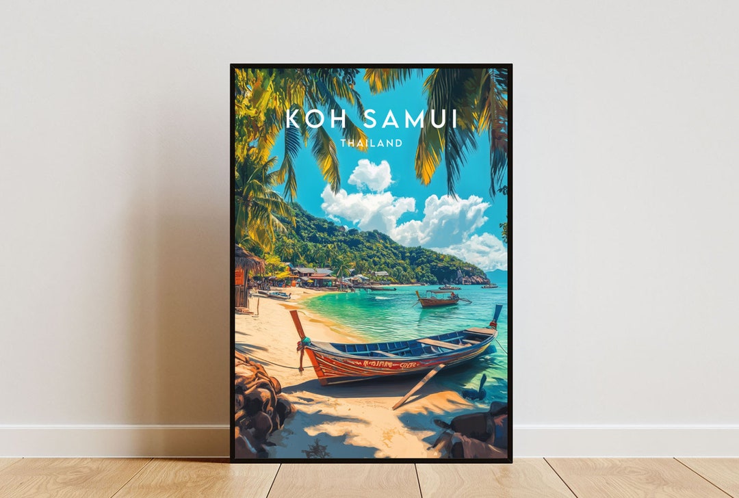 Koh Samui Travel Print - Thailand, Koh Samui Poster, Thailand Poster ...