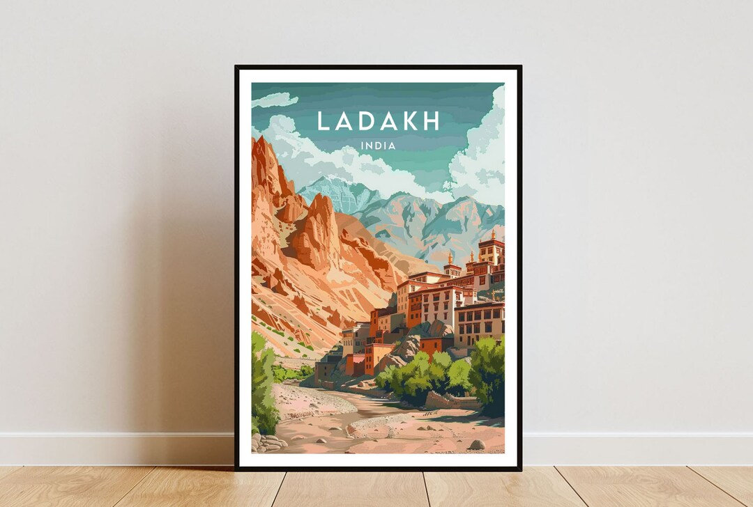 Ladakh Travel Print - India, Ladakh Poster, India Poster, Travel Wall ...