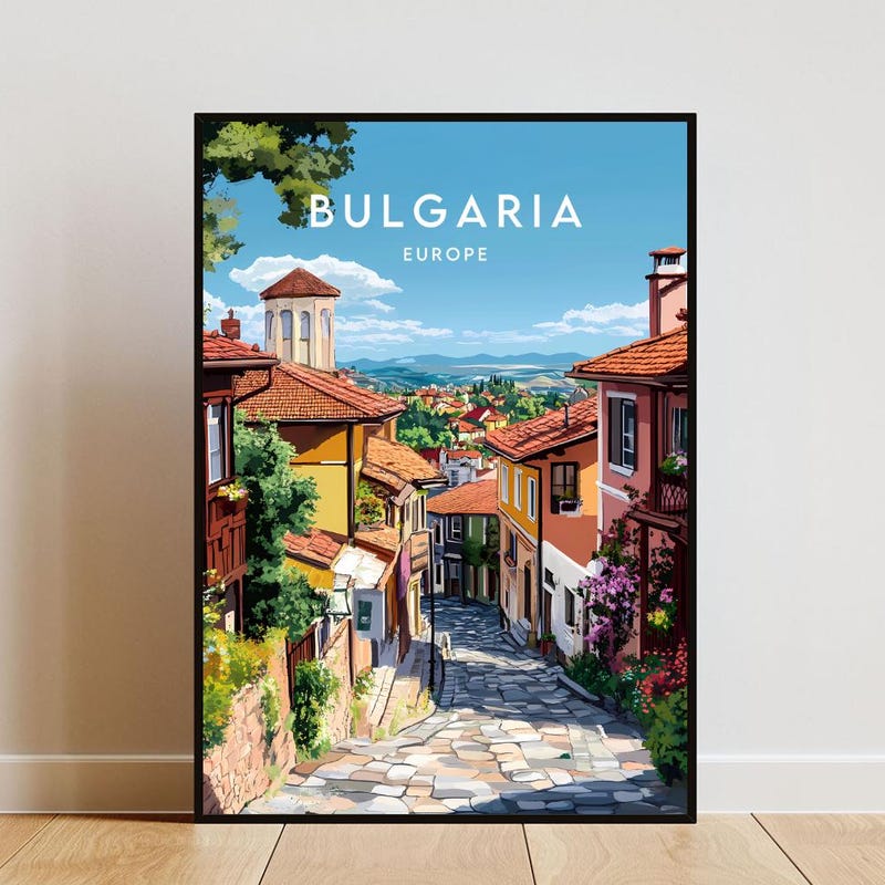 Europe Map With Bulgaria - Etsy UK