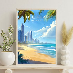 Gold Coast Travel Print - Australia, Gold Coast Poster, Australia ...