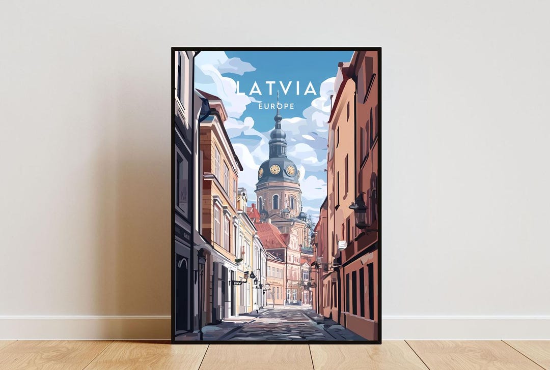 Latvia Travel Print - Europe, Europe Poster, Latvia Poster, Travel Wall ...