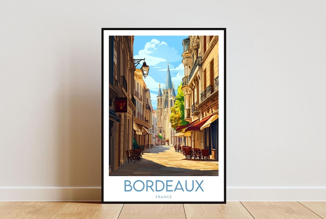 Bordeaux Travel Print - France, Bordeaux Poster, France Poster, Travel ...
