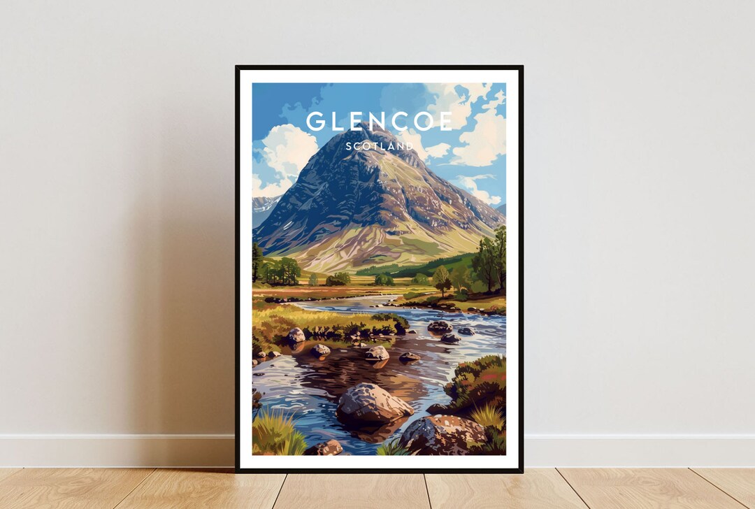 Glencoe Travel Print - Scotland, Glencoe Poster, Scotland Poster ...