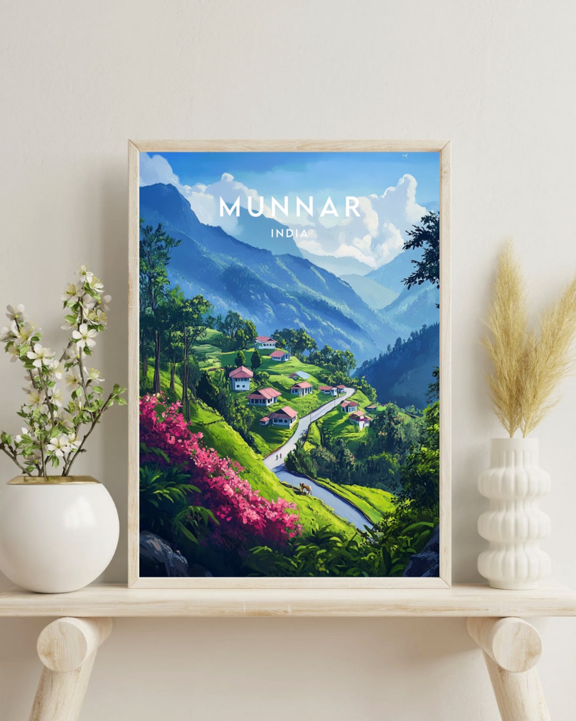 Munnar Travel Print - India, Munnar Poster, India Poster, Travel Wall ...