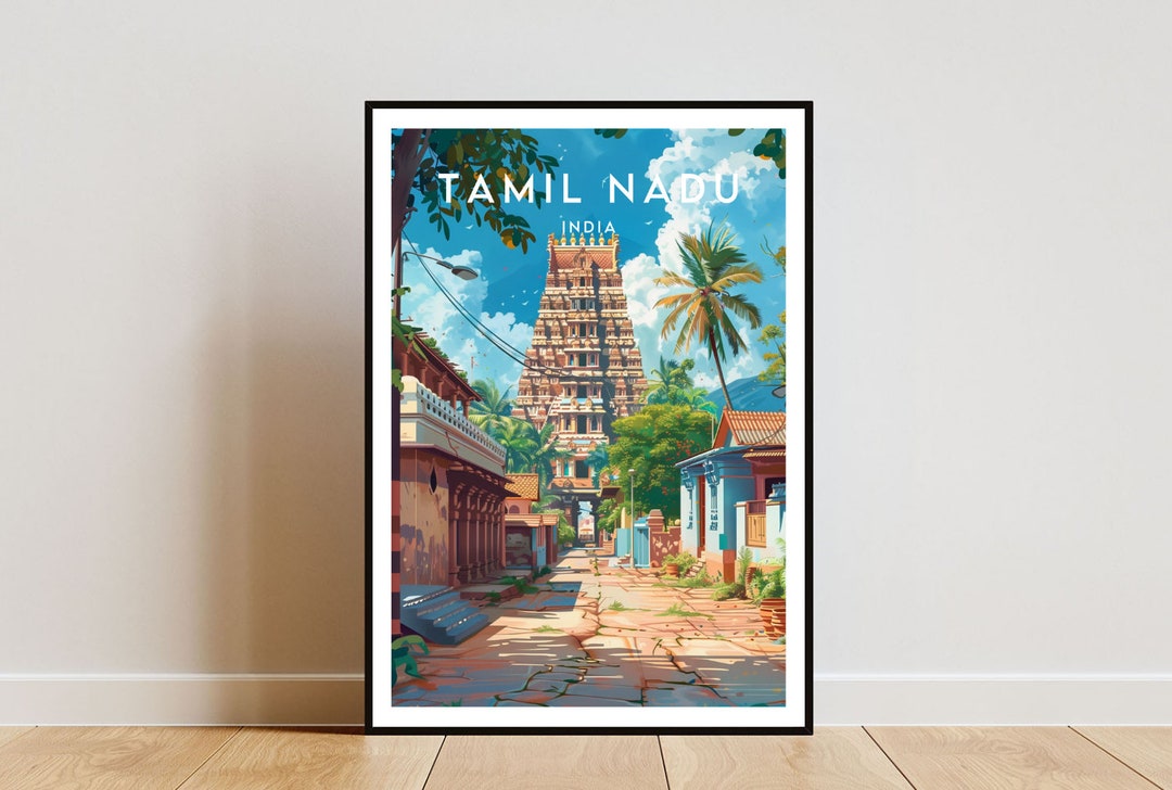 Tamil Nadu Travel Print - India, Tamil Nadu Poster, India Poster ...