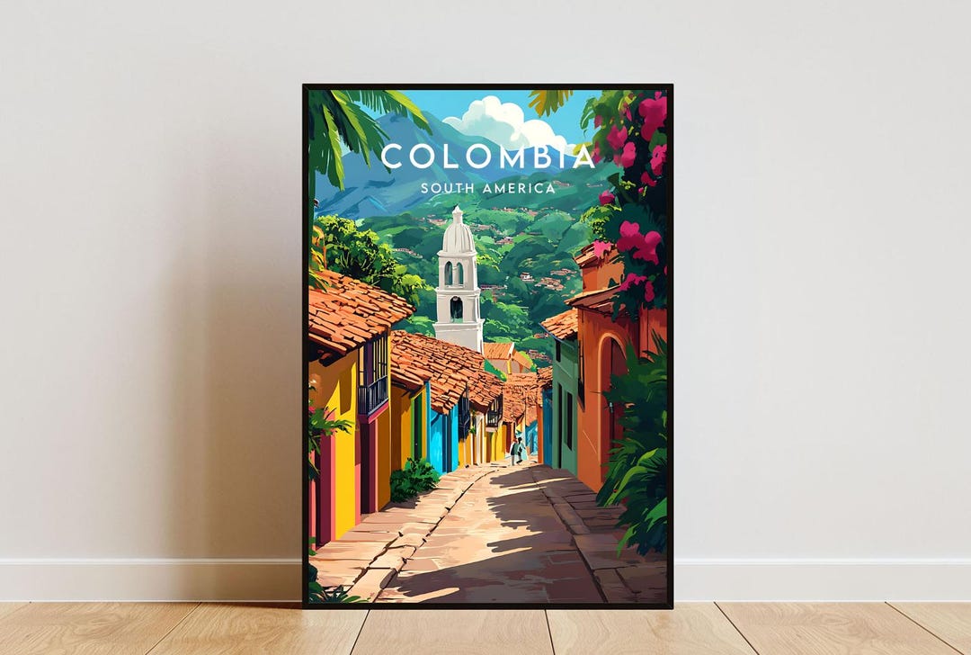 Colombia Travel Print - South America, Colombia Poster, South America ...
