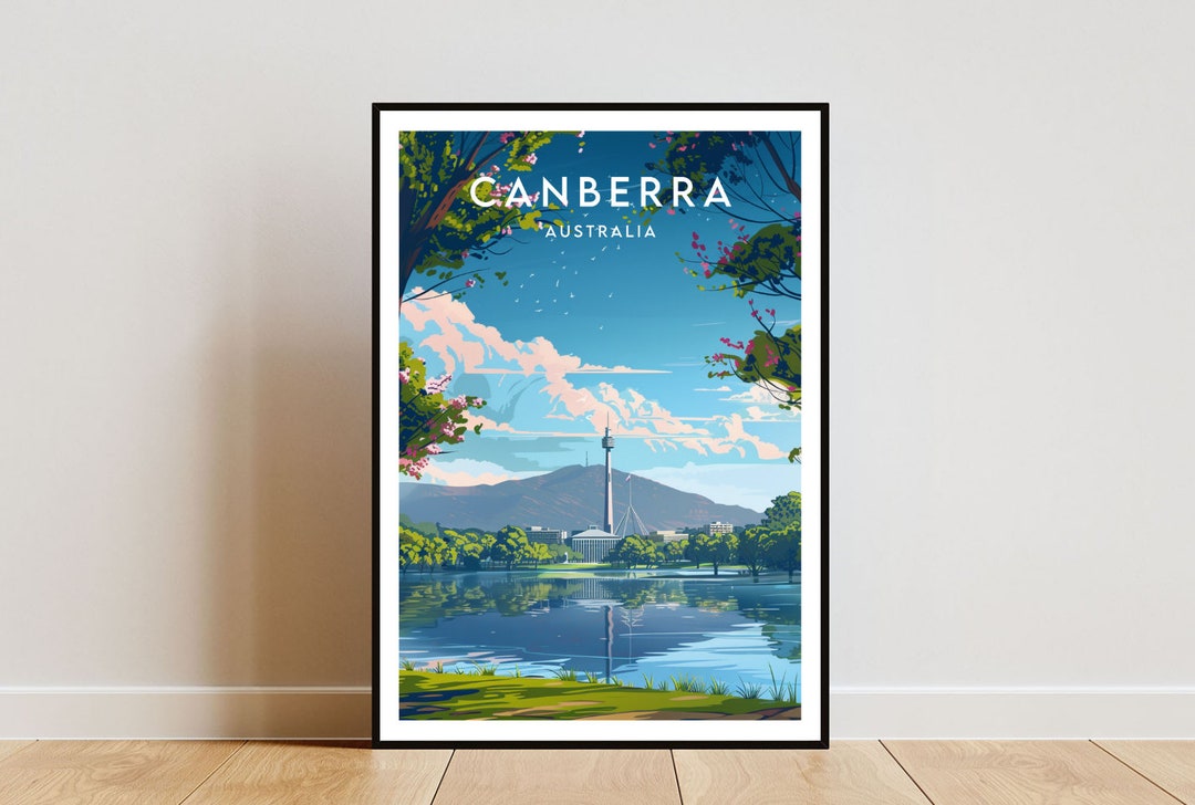 Canberra Travel Print - Australia, Canberra Poster, Australia Poster ...