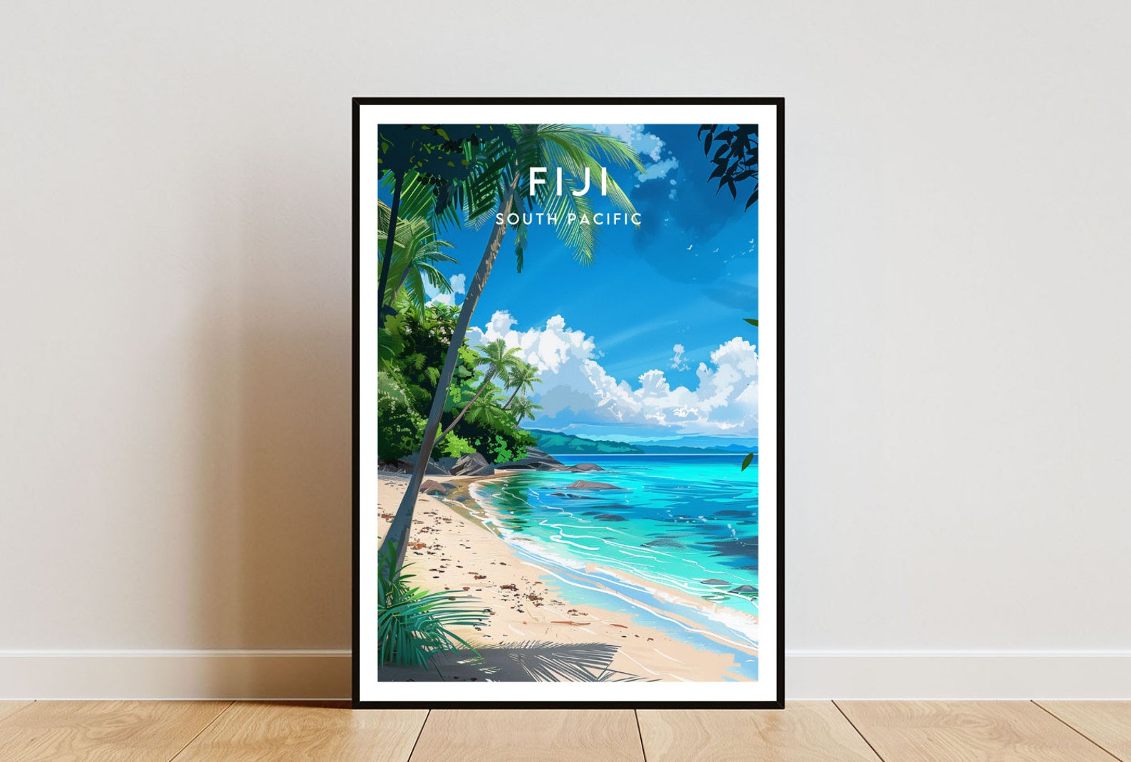 Fiji Travel Print - South Pacific, Fiji Poster, South Pacific Poster ...