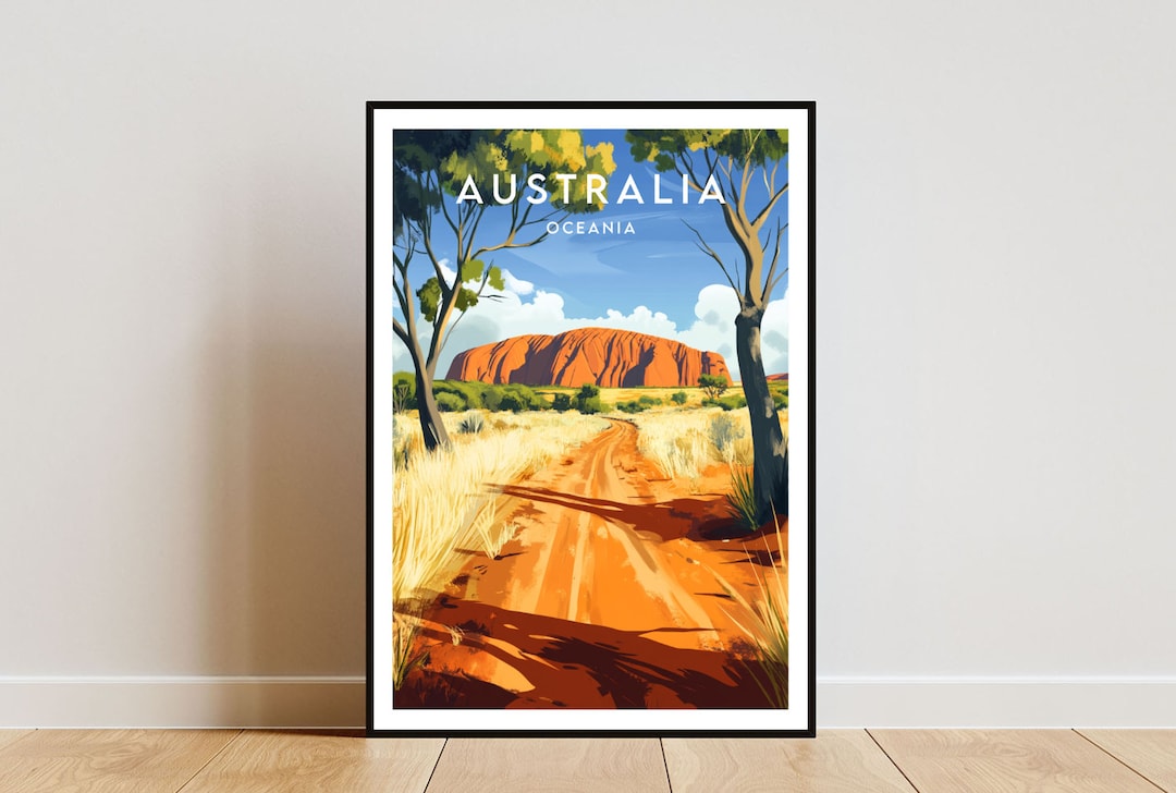 Australia Travel Print - Oceania, Poster, Australia Poster, Travel Wall ...