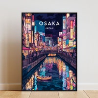 Osaka Travel Poster, Japan Wall Art, Japan Print, Osaka Poster, Osaka ...
