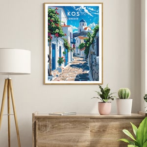 Kos Travel Print - Greece, Kos Poster, Greece Poster, Travel Wall Art ...